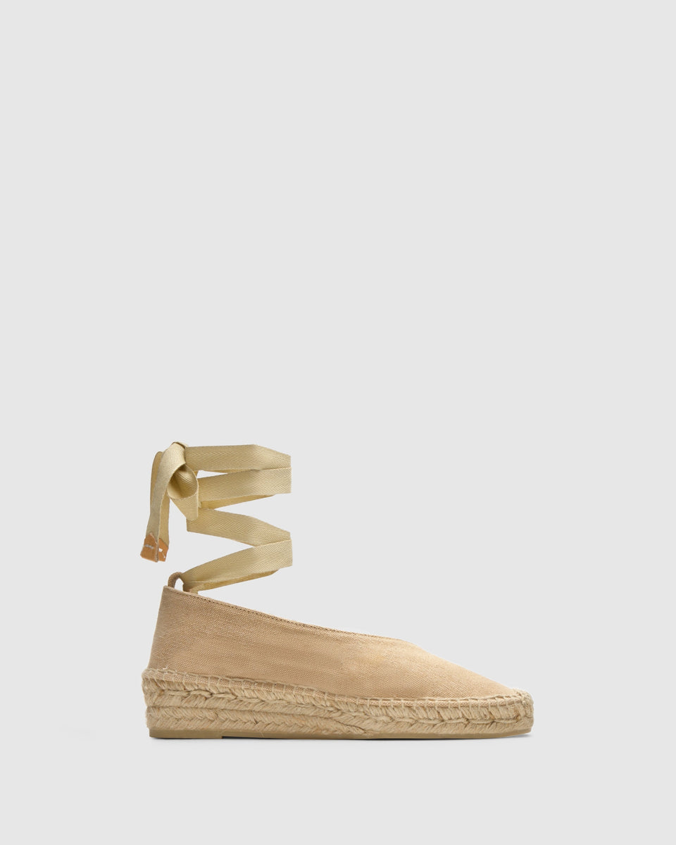 Women's Ballerina style espadrille with 2cm high Flat | Castañer ...